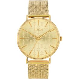 JOOP! Quarzuhr Armbanduhr, Damenuhr, Edelstahlarmband goldfarben Exquisite Damenarmbanduhr
