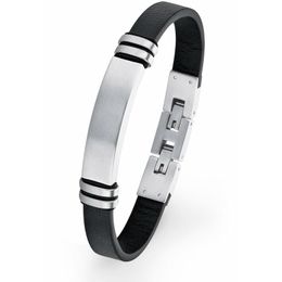 s.Oliver Lederarmband »2018703« schwarz 21,5 cm Markanter Herrenschmuck