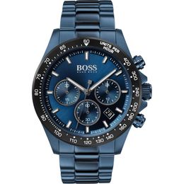BOSS Chronograph »HERO« Quarzuhr, Herrenuhr, Armbanduhr, Stoppfunktion, Edelstahlarmband dunkelblau Ausdrucksstarker Chronograph für Herren von...