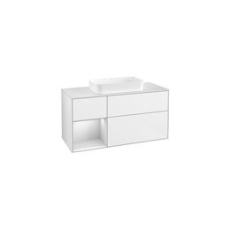 Villeroy & Boch V&B Waschtischunterschrank Wandbeleuchtung Finion 120x60 cm, Reg re wh. m Lac, glo wh. Lac ; Villeroy & Boch (G701MTGF)