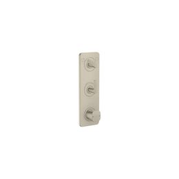 Hansgrohe Thermostat-Modul Axor Citterio C cubic cut, brushed nickel, UP mit Platte (49701820)