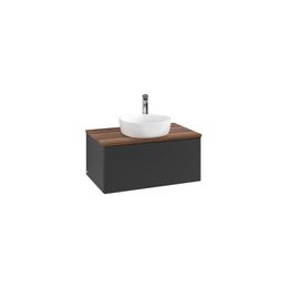 Villeroy & Boch V&B Waschtischunterschrank mit Frontstruktur Antao 80x36x50cm, HL, WBP w. wal, bla m Lac ; Villeroy & Boch (K30152PD)