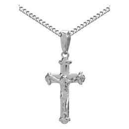 Firetti Kette mit Anhänger »Schmuck Geschenk Silber 925 Halsschmuck Halskette Panzerkette Kreuz« silberfarben Filigraner Halsschmuck