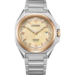 Citizen Automatikuhr »Series 8« Armbanduhr, Herrenuhr, Mechanische Uhr, Saphirglas, Edelstahlarmband silberfarben Stilvolle Automatikuhr für Herren