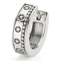 Bruno Banani Single-Creole »Schmuck Geschenk Silber 925 Ohrschmuck Ohrring Single« silberfarben-schwarz 13,5 mm Auffälliger Single-Ohrschmuck für...
