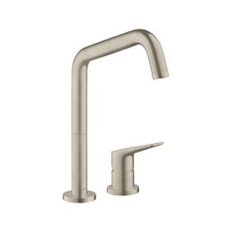 Hansgrohe 2-Loch-Sp&uuml;ltisch-Einhebelmischer 240 Axor Citterio M mit Schwenkauslauf, brushed nickel (34820820)