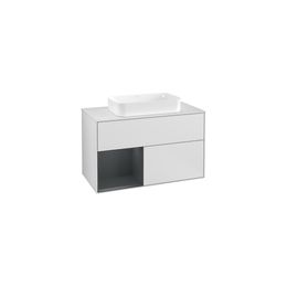 Villeroy & Boch V&B Waschtischunterschrank Abdeckplatte wh. m Finion 100x60,3cm, Rg l md bl. m Lac, wh. m Lac ; Villeroy & Boch (F241HGMT)