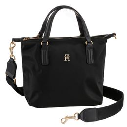 Tommy Hilfiger Henkeltasche »POPPY NEW SMALL TOTE«, Damen Umhängetasche, Shopper, mit Markenemblem vorne schwarz