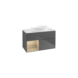 Villeroy & Boch V&B Waschtischunterschrank Wandbeleuchtung Finion 100, Pl wh. m, Reg Oa ven, Anthrac. m ; Villeroy & Boch (GA11PCGK)