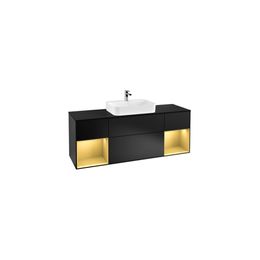 Villeroy & Boch V&B Waschtischunterschrank Finion 160x60, Pl b m, Reg gol m Lac, bla m Lac ; Villeroy & Boch (F452HFPD)