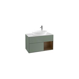 Villeroy & Boch V&B Waschtischunterschrank Wandbeleuchtung Finion 100, Pl wh. m, Reg wal ven, Oli. m Lac ; Villeroy & Boch (G901GNGM)