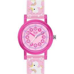 Ice Watch ICE-WATCH Quarzuhr »ICE learning - Girl - Extra Small - 3H« Armbanduhr, Kinderuhr, Lernuhr, Mädchen, Schulanfang, Geschenkidee, Einhorn rosa-weiß...