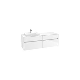 Villeroy & Boch V&B Waschtischunterschrank Collaro 160x54,8x50cm, WT links, glossy white ; Villeroy & Boch (C02200DH)
