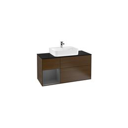 Villeroy & Boch V&B Waschtischunterschrank Finion 120cm, Pl b m, Rg li Anthrac. m, wal ven ; Villeroy & Boch (F162GKGN)