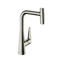 Hansgrohe Sp&uuml;ltisch-Einhebelmischer 300 Talis Select M51 m Ausziehbr., 2jet, sBox, Edelstahl-Optik (73867800)