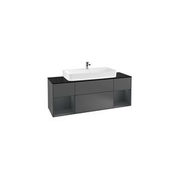 Villeroy & Boch V&B Waschtischunterschrank Finion 160cm, Reg md m lacquer, Anthracite matt ; Villeroy & Boch (F212HGGK)