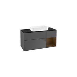 Villeroy & Boch V&B Waschtischunterschrank Finion 120x60 cm, Reg re wal ven, Anthrac. matt ; Villeroy & Boch (F712GNGK)