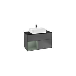 Villeroy & Boch V&B Waschtischunterschrank Finion 100, Pl w m, Rg l Oli. m Lac, Anthrac. m ; Villeroy & Boch (F112GMGK)