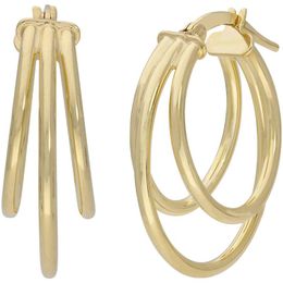 Firetti Paar Creolen »Schmuck Geschenk Gold 375 Ohrschmuck Ohrringe« gelbgoldfarben Stilvolle Creolen mit modernem Design