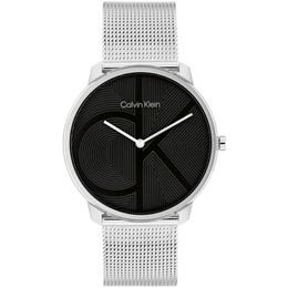 Calvin Klein Quarzuhr »CK ICONIC 40 mm« Armbanduhr, Damenuhr, Herrenuhr, Edelstahlarmband, analog silberfarben 0 Ansprechende Armbanduhr für Sie & Ihn