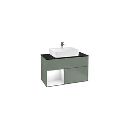 Villeroy & Boch V&B Waschtischunterschrank Finion 100, Pl w m, Rg l g wh. Lac, Oli. m Lac ; Villeroy & Boch (F112GFGM)