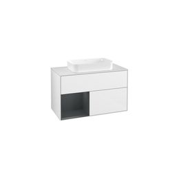 Villeroy & Boch V&B Waschtischunterschrank Wandbeleuchtung Finion 100, Pl w m, Rg l md b m La, glo wh. Lac ; Villeroy & Boch (G241HGGF)
