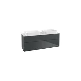 Villeroy & Boch V&B Waschtischunterschrank Wandbeleuchtung Finion 160x60,3x50,1cm, Gl. wh. m, md bl. m Lac ; Villeroy & Boch (G72100HG)
