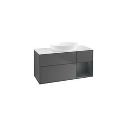 Villeroy & Boch V&B Waschtischunterschrank Finion 120cm, Pl w m, Reg md m Lac, Anthrac. m ; Villeroy & Boch (FA71HGGK)
