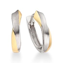 Bruno Banani Paar Creolen »Schmuck Geschenk Silber 925 Ohrschmuck Ohrringe« silberfarben-gelbgoldfarben 15,3 mm Ohrringe - stilvoll und klassisch...
