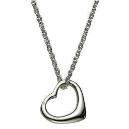 Firetti Kette mit Anhänger »Schmuck Geschenk Silber 925 Halsschmuck Halskette Ankerkette Herz« silberfarben Hübsche Herzkette für Frauen