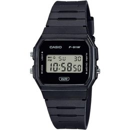 CASIO TIMELESS COLLECTION Chronograph Quarzuhr, Armbanduhr, Damenuhr, Herrenuhr, Digitaluhr, Resinarmband schwarz Moderner Chronograph für Sie & Ihn