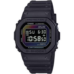 Casio G-SHOCK Chronograph Quarzuhr, Armbanduhr, Herrenuhr, digital, bis 20bar wasserd. Resinarmband lila-schwarz-bunt Fabelhafter Herrenchronograph