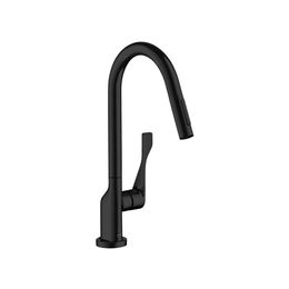 Hansgrohe Sp&uuml;ltisch-Einhebelmischer 250 Axor Citterio mit Ausziehbrause, mattschwarz (39835670)