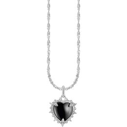 Thomas Sabo Kette mit Anhänger »Heart Romance, KE2297-643-11-L45V, KE2297-995-11-L45V« mit Zirkonia (synth.), Saphir (synth.)...