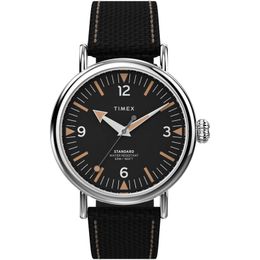 Timex Quarzuhr »WATERBURY STANDARD« Armbanduhr, Herrenuhr, Leuchtzeiger, Mineralglas, analog schwarz Schöne Armbanduhr für Herren