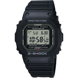 Casio G-SHOCK Funkchronograph Solaruhr, Armbanduhr, Herrenuhr, digital, , bis 20 bar wasserd.Resinarmband schwarz-grau Angesagter...