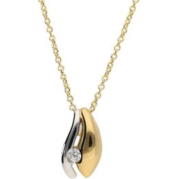 Firetti Kette mit Anhänger »Schmuck Geschenk Halsschmuck Halskette Kette Solitär bicolor« mit Zirkonia (synth.)...
