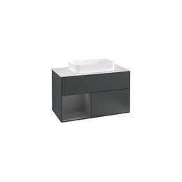 Villeroy & Boch V&B Waschtischunterschrank Abdeckplatte wh. m Finion 100x60,3cm, Rg l A m, md bl. m Lac ; Villeroy & Boch (F241GKHG)