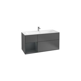 Villeroy & Boch V&B Waschtischunterschrank Finion 119,6x59,1cm, Rg l md b m La, Anthrac. m ; Villeroy & Boch (F060HGGK)