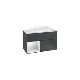 Villeroy & Boch V&B Waschtischunterschrank Abdeckplatte wh. m Finion 100x60,3cm, Rg l wh. m Lac, md bl. m Lac ; Villeroy & Boch (F241MTHG)