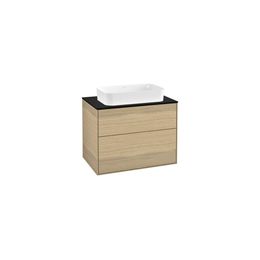 Villeroy & Boch V&B Waschtischunterschrank Finion 80x60,3cm, Abd.-Pl. bla matt, Oak Veneer ; Villeroy & Boch (F22200PC)