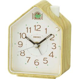 Seiko Quarzwecker Wecker, Tischuhr, Schlafzimmer, Esszimmer, Wohnzimmer, Snooze birkefarben Schöner Wecker
