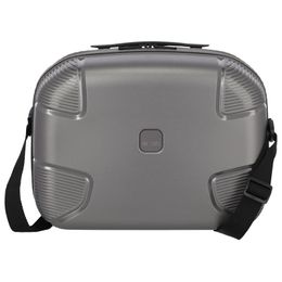 IMPACKT Beautycase »IP1« Kulturbeutel Hartschale Trolley-Aufsteck-System Tragegurt Laptopfach Iron Grey