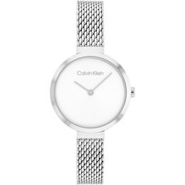 Calvin Klein Quarzuhr &raquo;MINIMALISTIC T BAR 28 mm&laquo; Armbanduhr, Damenuhr, Mineralglas, Edelstahlarmband silberfarben Trendige Damenarmbanduhr