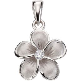 Firetti Kettenanhänger »Schmuck Geschenk Silber 925 Halsschmuck Anhänger Blume« () mit Zirkonia (synth.) silberfarben + weiß Modischer Kettenanhänger