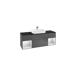 Villeroy & Boch V&B Waschtischunterschrank Finion 160x60, Pl b m, Rg wh. m Lac, Anthrac. m ; Villeroy & Boch (F452MTGK)