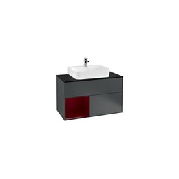 Villeroy & Boch V&B Waschtischunterschrank Finion 100, Pl wh. m, Reg li Peo, md bl. m Lac ; Villeroy & Boch (F112HBHG)