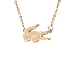 Lacoste Kette mit Anhänger »Schmuck Edelstahl Halsschmuck Halskette Ankerkette CROCODILE« roségoldfarben Moderner Halsschmuck der Marke Lacoste