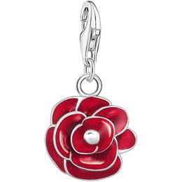 Thomas Sabo Charm-Einhänger »rote Rose, 2093-007-10« silberfarben-rot Charm-Anhänger rote Rose