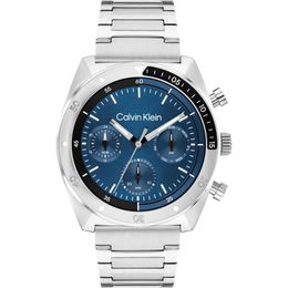 Calvin Klein Multifunktionsuhr &raquo;CK FLEX&laquo; Armbanduhr, Quarzuhr, Herrenuhr, Tag, Wochentag, Edelstahlarmband silberfarben Trendige...